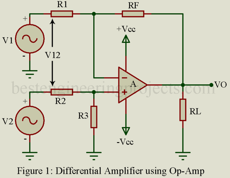 Differential Amplifier | Derivation | Key Parameters - Engineering Projects
