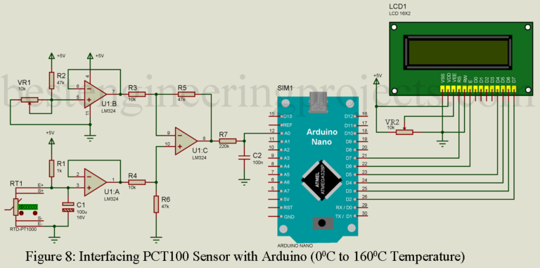 Measuring Temperature using PT100 and Arduino - Engineering Projects
