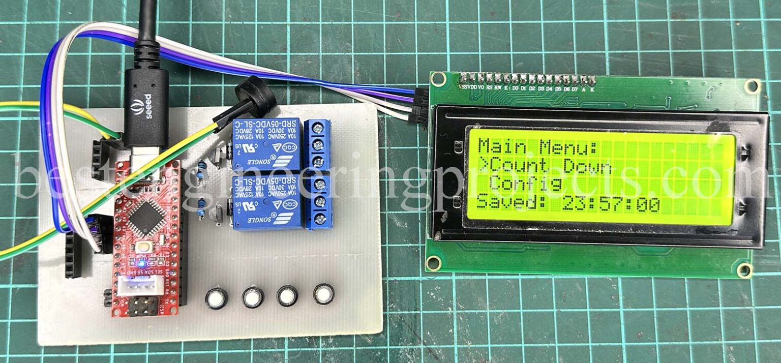 Arduino Countdown Timer With Menu Eeprom And Buzzer Alerts Engineering Projects 3249
